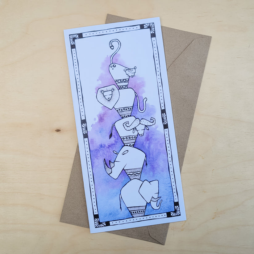 Greeting Card: Big Five Stack – The Happy Struggling Artist