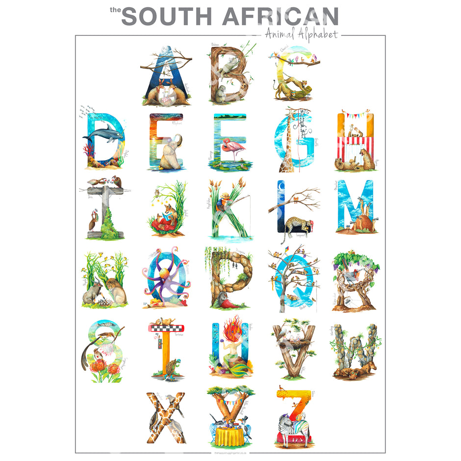 The South African Animal Alphabet – The Happy Struggling Artist