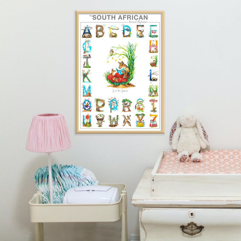 Personalised Animal Alphabet Poster – The Happy Struggling Artist